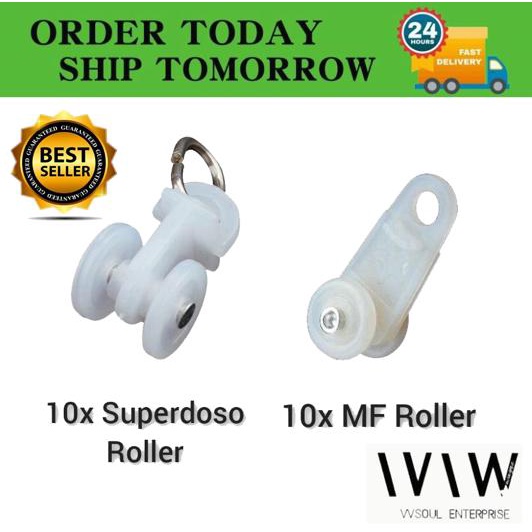 Curtain Railing Roller / Track Roller (10 pcs) | Shopee Malaysia