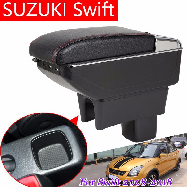 Suzuki Swift 2008-2018 Adjustable armrest Case Car Arm Rest Box Center ...