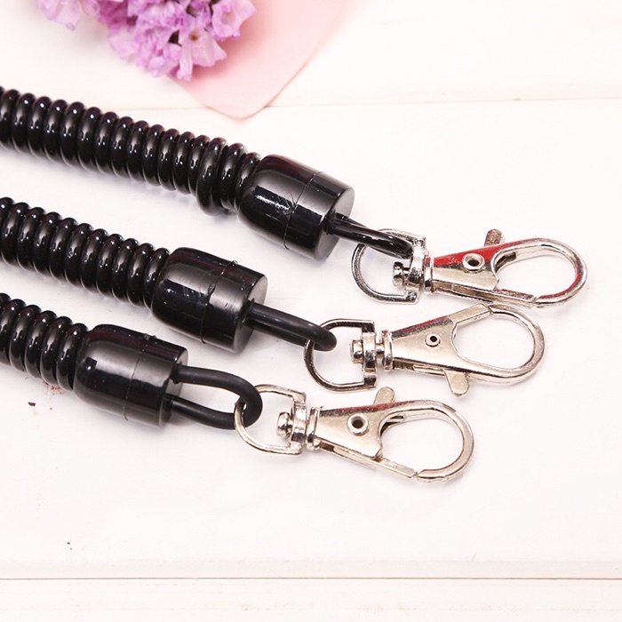Anti Lost Spring Key Chain Senior Kid School lengthened Hook kKeychain ...