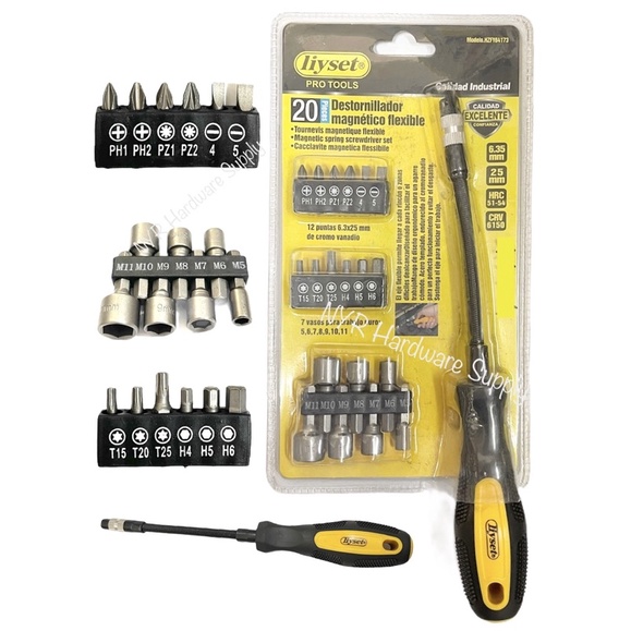 20pc Flexible Screw Driver Set / Star Torx Hexagon Socket Screw Driver ...