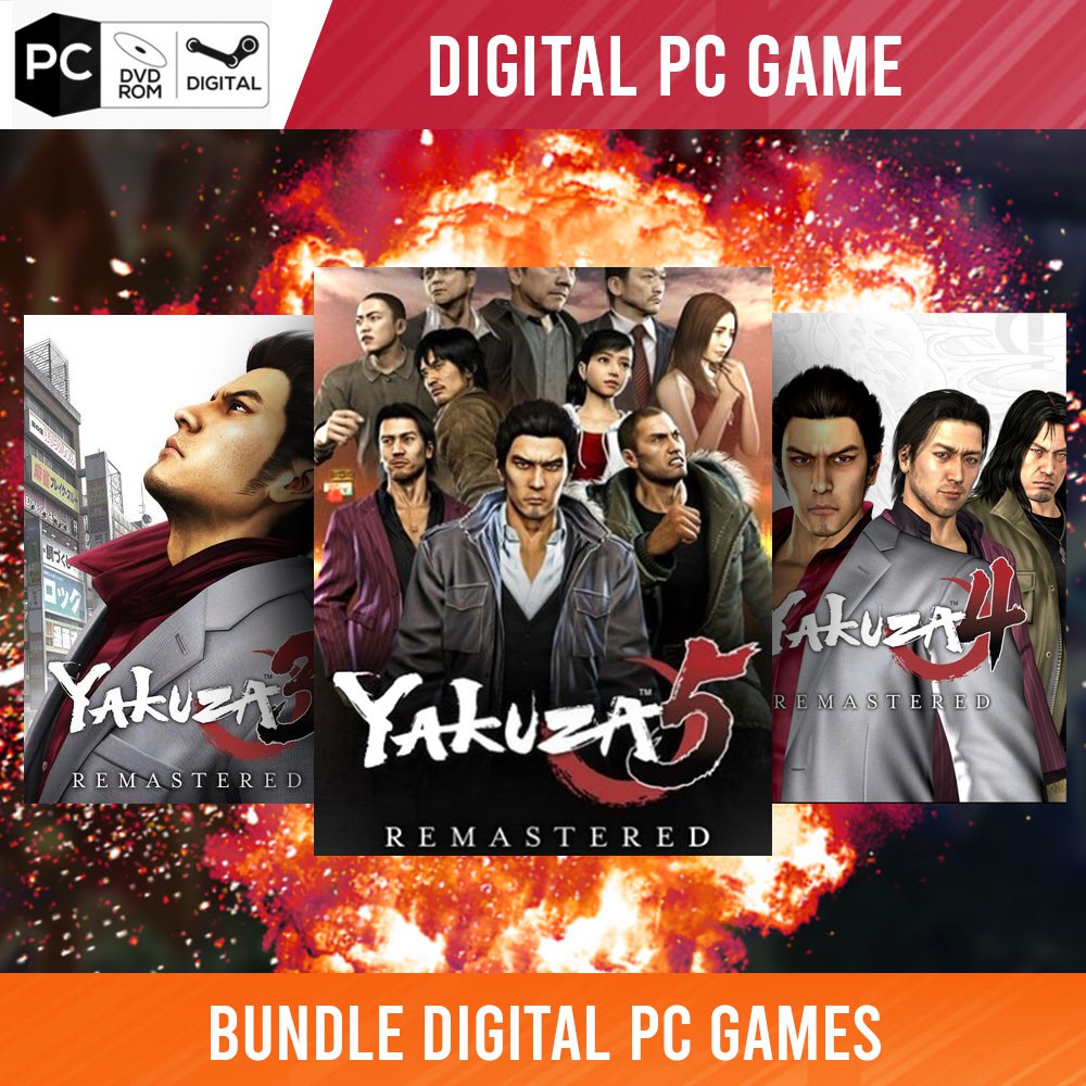 [PC Digital] Yakuza 3 Remastered + Yakuza 4 Remastered + Yakuza 5 Remastered DVD OFFLINE DIGITAL ...