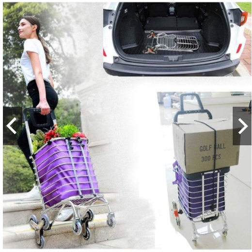 8 wheel aluminium climb trolley shopping cart pasar troli MARKET ...