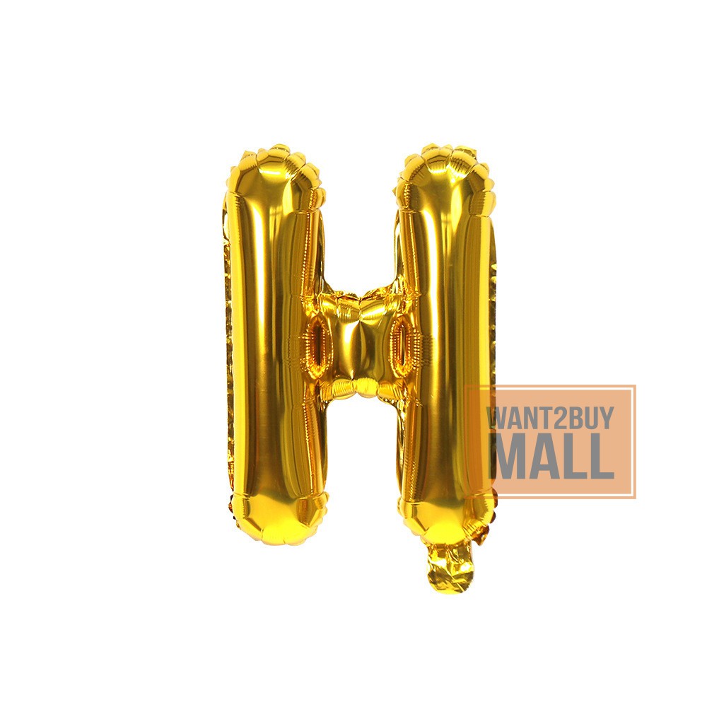 🇲🇾 🏆 16 Inch A-Z 0-9 Alphabet Letters Number Foil Gold Color Party ...