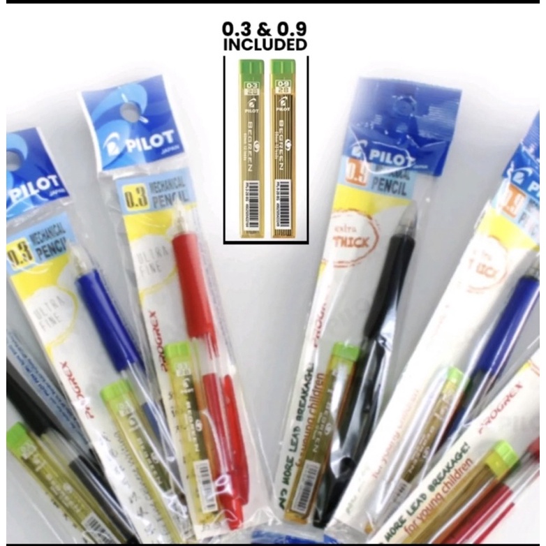 Pilot Progrex Mechanical Pencil 0.3mm/ 0.9mm Free Lead - (Pkt) Pilot ...