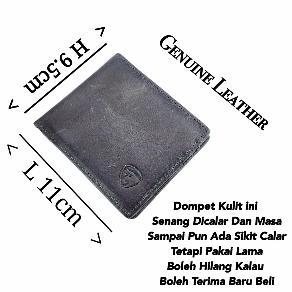 UnisBlack Men Original Leather Wallet , Dompet Lelaki , Beg Duit Lelaki ...