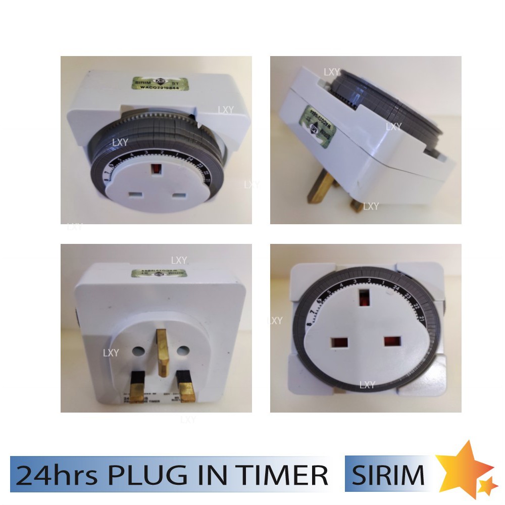 (SIRIM) 24hrs 13Amp Plug In Timer Switch (White) / Plug In Timer 24hrs ...