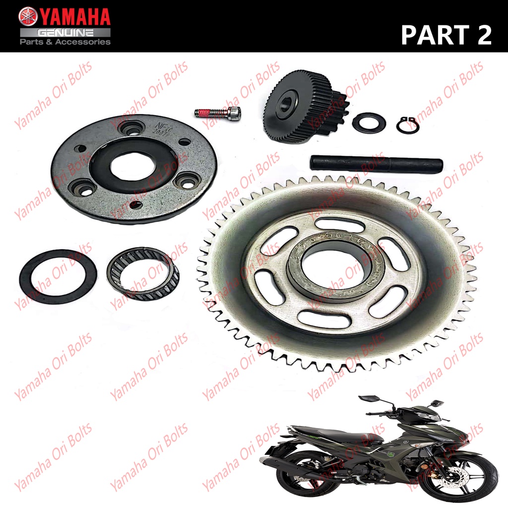 Yamaha Original Y15ZR Y15 V1 V2 Starter Clutch Gear Shaft Washer Clip Wheel Outer One Way Bolt ...
