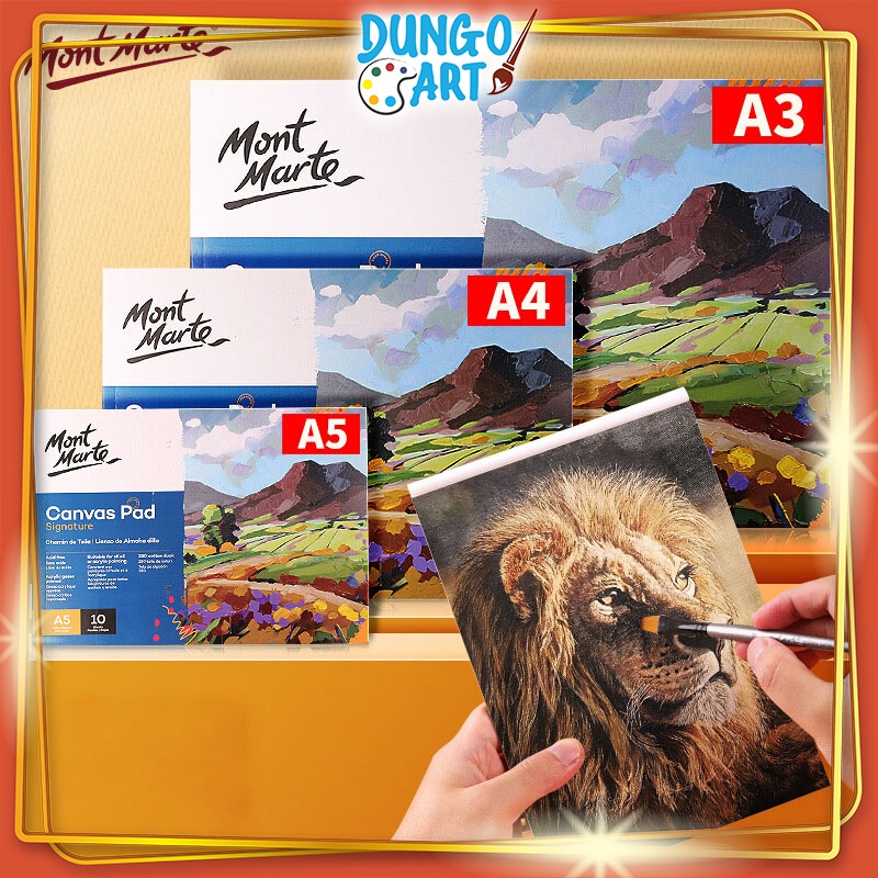 Acrylic, Oil Painting, Canvas Pad 10 Sheets, 280Gsm | Shopee Malaysia