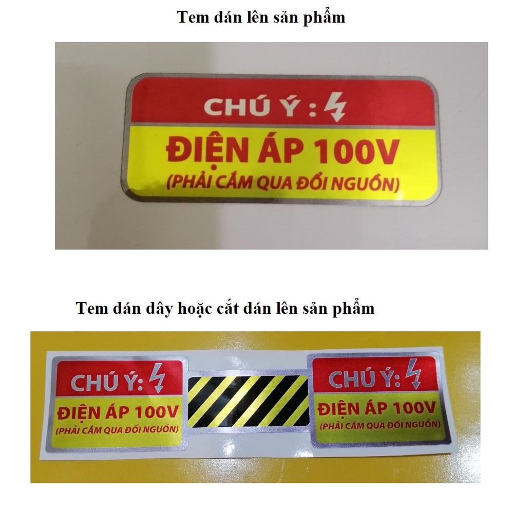 100v electrical warning sticker (for 100V Japanese domestic electrical ...