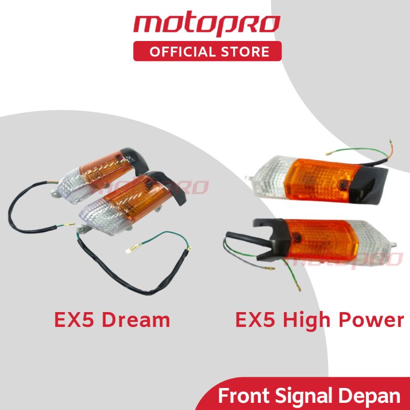 HONDA EX5 Dream High Power Full Set Front Signal Depan Orange Oren Kiri ...