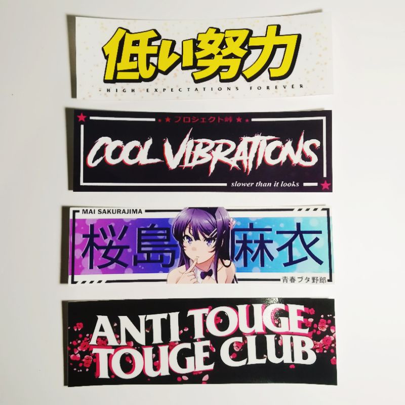 Jdm car slap anime waifu japan glass stickers | Shopee Malaysia