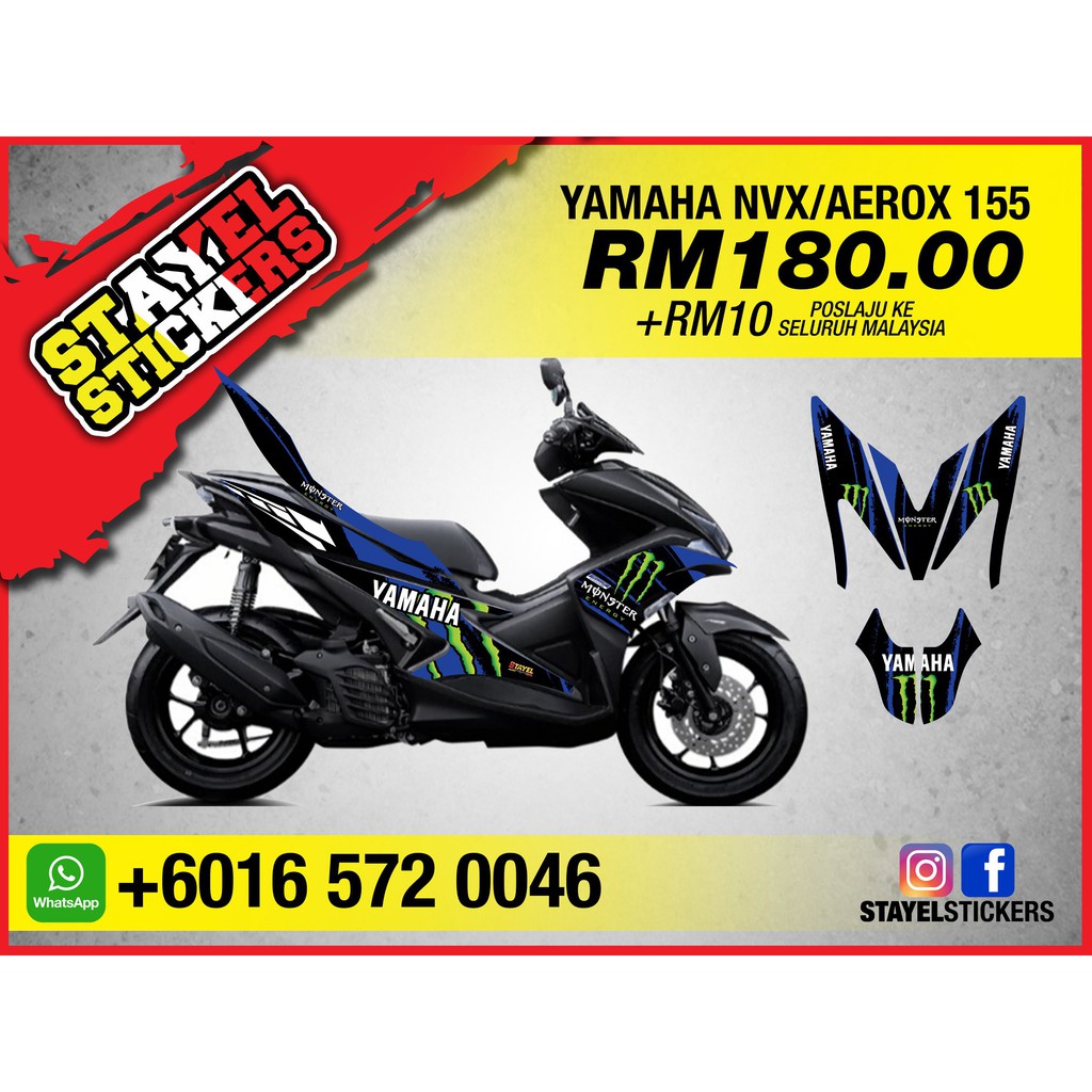 NVX YAMAHA FACTORY RACING LIVERY 2019 CUSTOM STICKERS | Shopee Malaysia