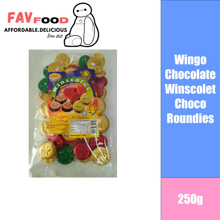 [HALAL] Wingo Chocolate Winscolet Choco Roundies 250g | Shopee Malaysia