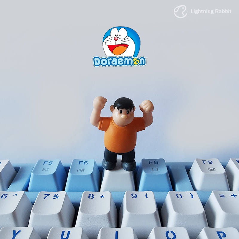 A Keycap Mechanical Keyboard Doraemon Ding-dong cat Blue Fatty DIY ...