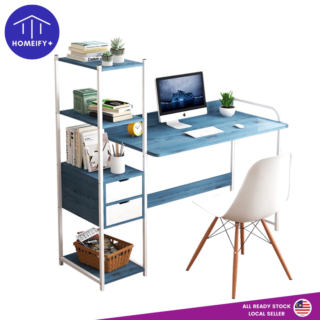 Study Table with Bookshelves / Study Desk / Desktop Table (80cm X 40cm ...