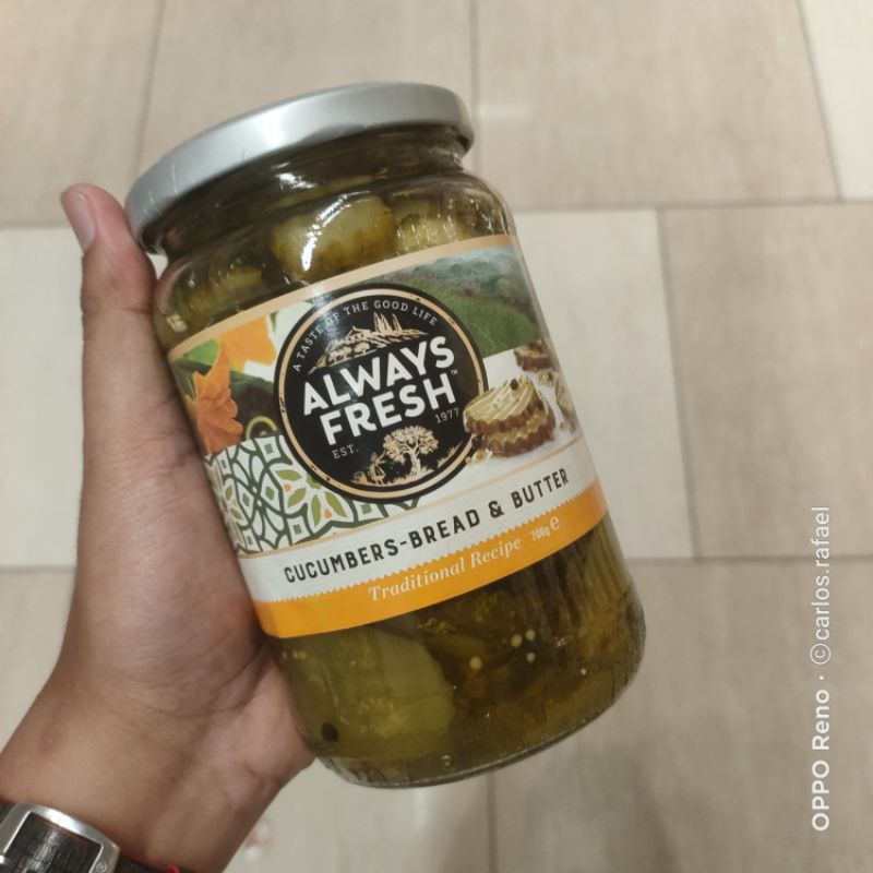 [Halal] Always Fresh Whole Cucumber Bread Butter Spicy Sweet Salty Sour ...