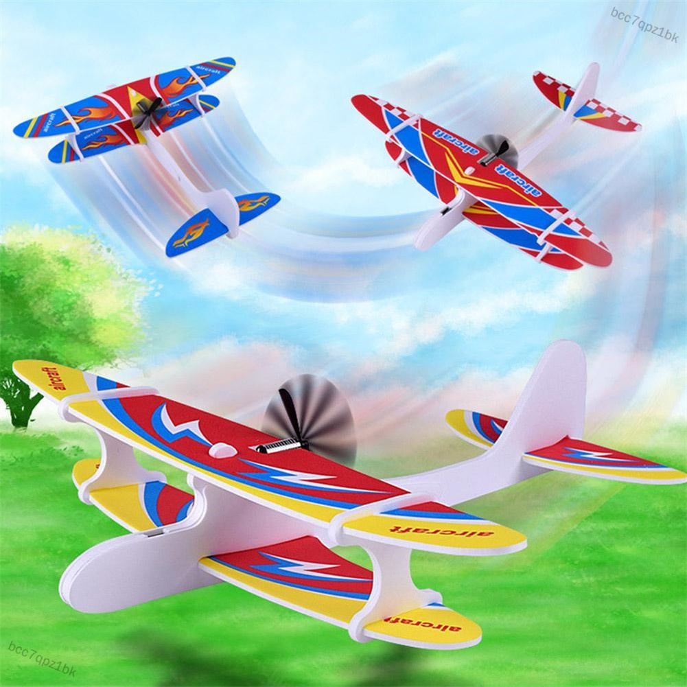 Kapal Terbang Foam USB DIY Biplane Glider Foam Powered Flying Plane ...