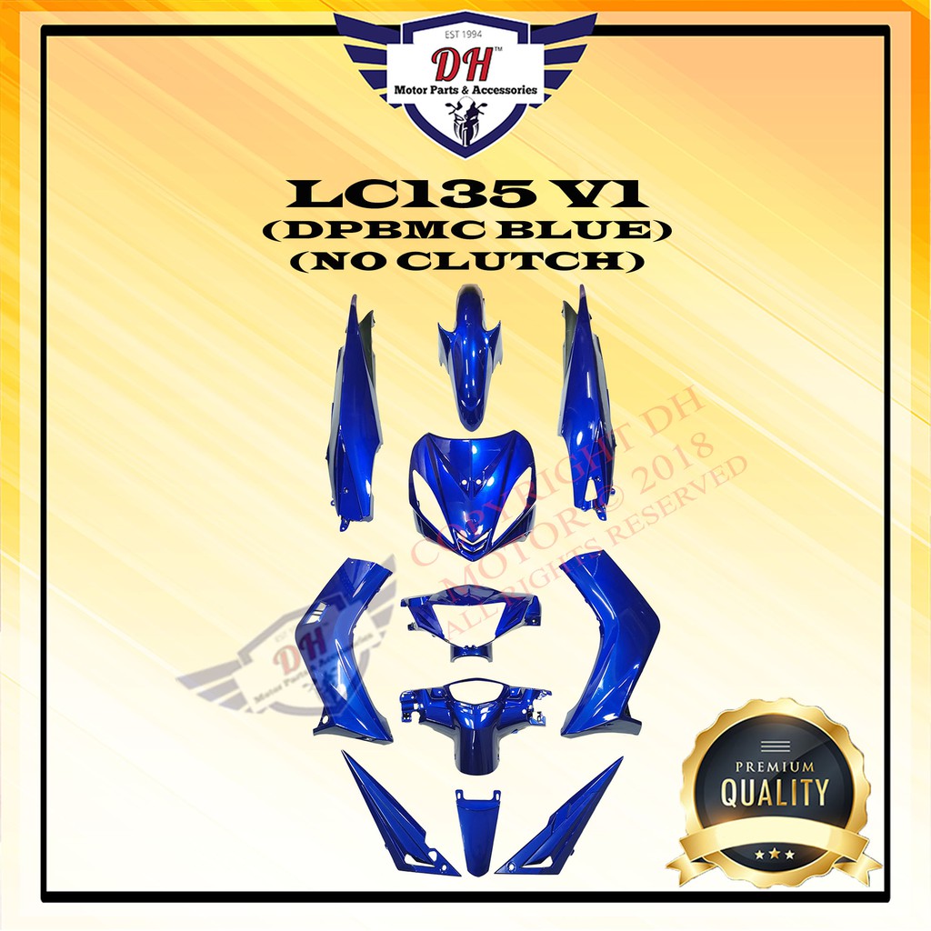 Lc135 V1 Cover Set Yamaha Lc Dpbmc Blue Shopee Malaysia