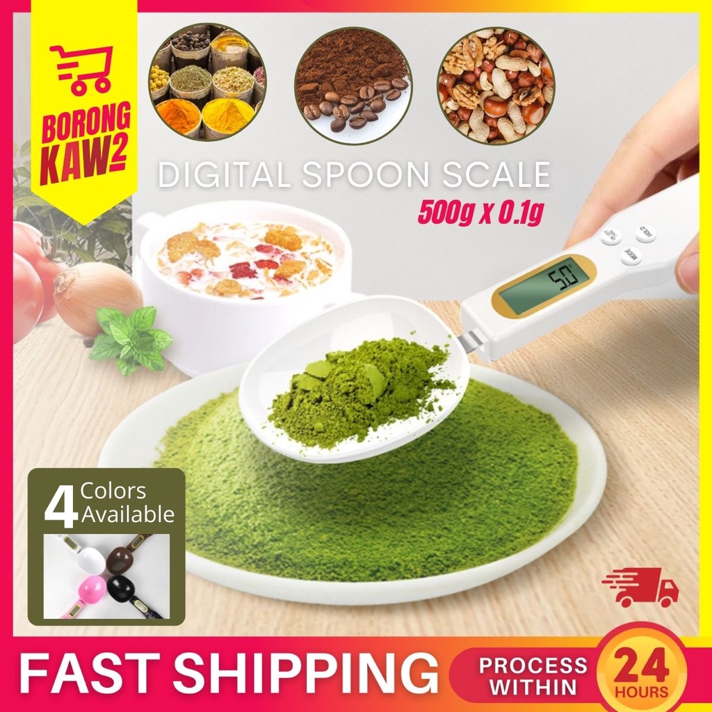 LCD Electronic Digital Spoon Scale 500g/0.1g Weighing Kitchen Jewelry ...