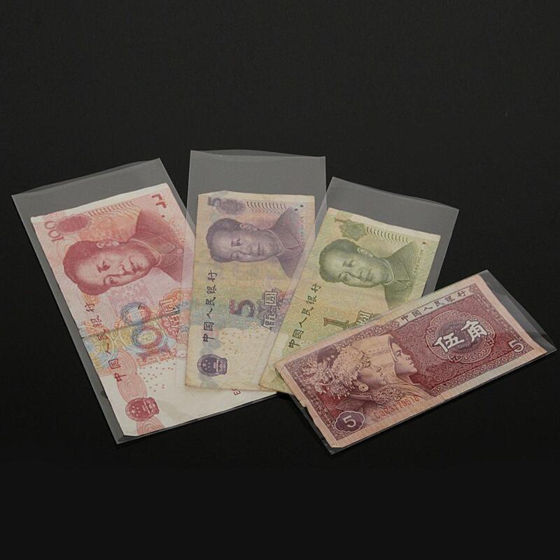 4 Size Currency Sleeves Holders For Banknotes Paper Money Stamp OPP ...