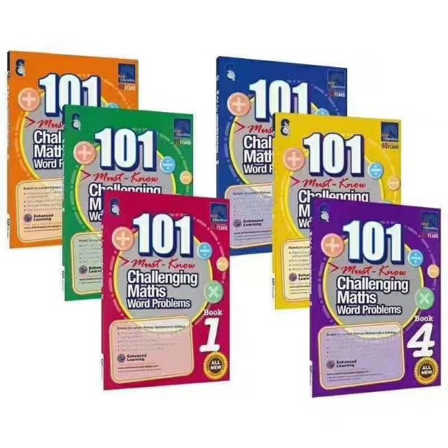 (With Solutions/6 BOOKS) SAP Singapore 101 Must Know Challenging Maths ...