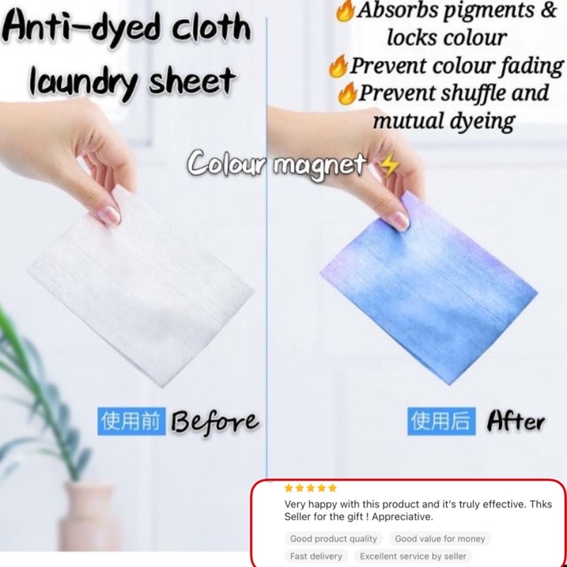 (30Pcs) Color Absorption Grabber Sheet Fabric Color Absorber Kain ...