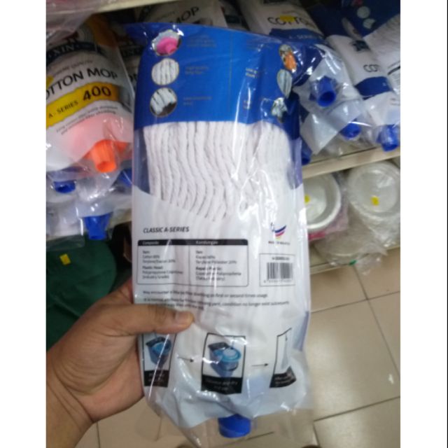 Kepala mop lantai (putih) | Shopee Malaysia
