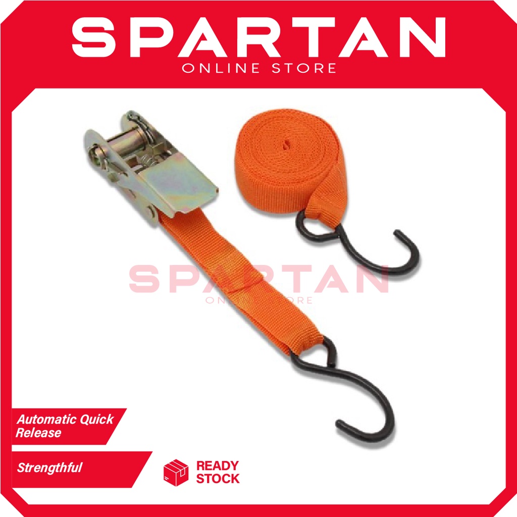 Ratchet Strap Tie-Down WITH METAL LOCK TALI PENGIKAT CANVAS MOTOR ...