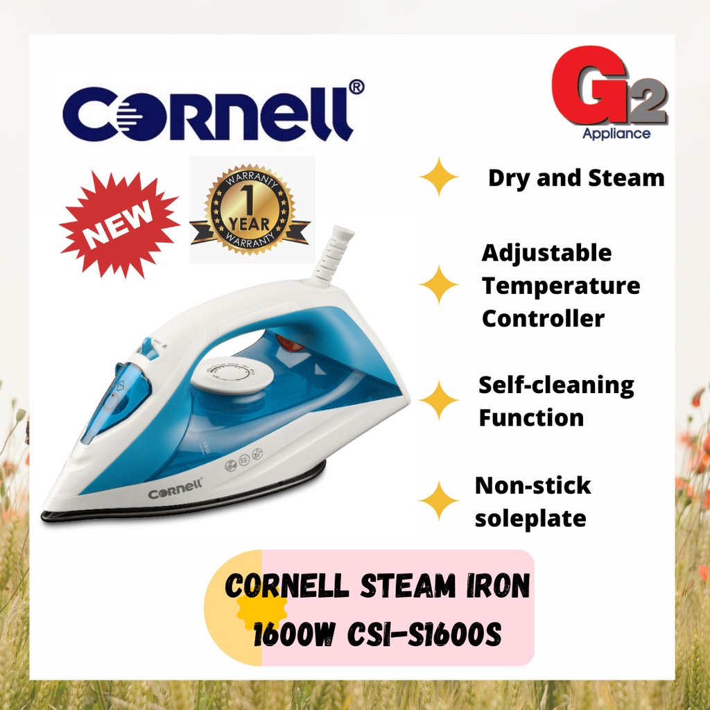 Cornell Steam Iron 1600w CSI-S1600S | Shopee Malaysia