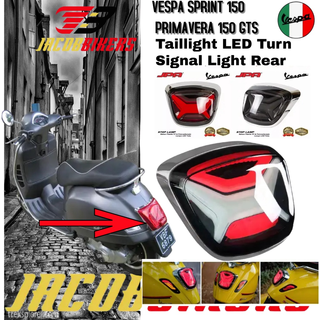 VESPA SPRINT PRIMAVERA Taillight LED Turn Signal Light Rear Warning ...