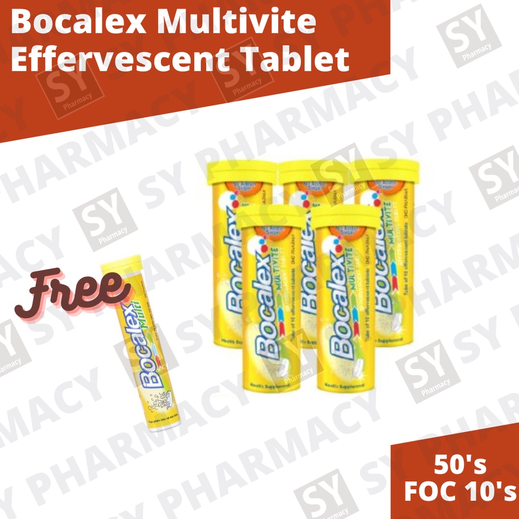 [BUY 5 FREE 1] Bocalex Multivite Effervescent Tablet 10's/60's (Exp ...