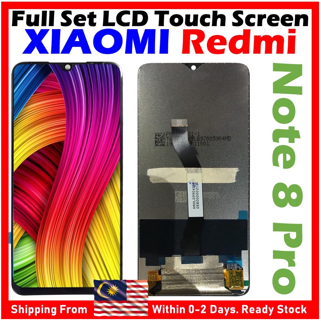 ORl NGS Brand Full Set LCD Touch Screen Compatible For XIAOMI Redmi Note 8 Pro with Opening ...