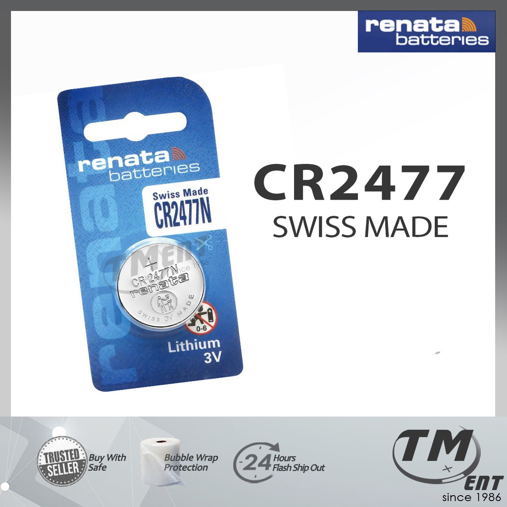 Renata CR2477N Battery Swiss Made 3V Lithium cr 2477 n | Shopee Malaysia