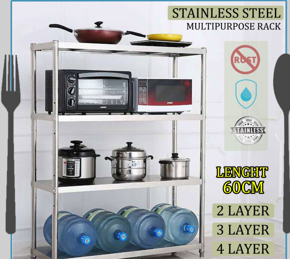 Multi-Layer Multipurpose Premium Stainless Steel Kitchen Storage Rack ...