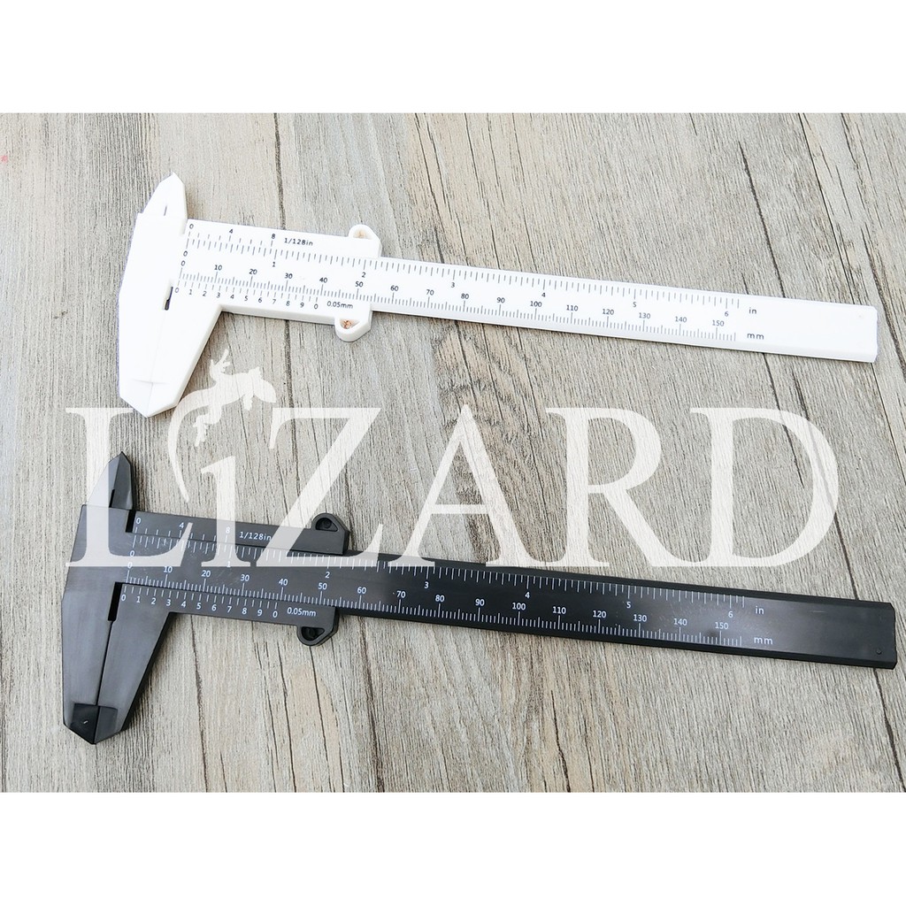Vernier Caliper Simple Type 0-150mm Plastic Double Scale Stationery ...