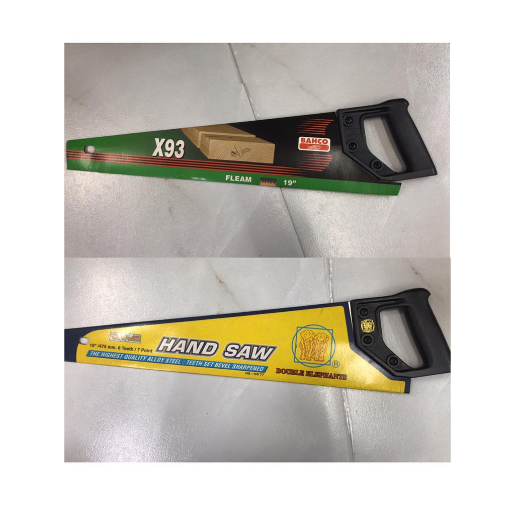 Double Elephants Brand / Bahco 19"X93 XT Superior Wood Hand Saw Gergaji ...