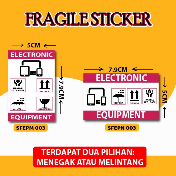 🔥READYSTOCK 🔥 [BUY 10 + 2] STICKER FRAGILE BARANGAN ELEKTRONIK PINK ...