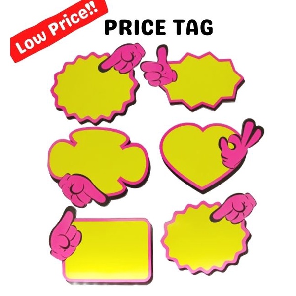 [1 pack] 5pcs POP Paper Colorful Marketing Promotion Price Tag Labels ...