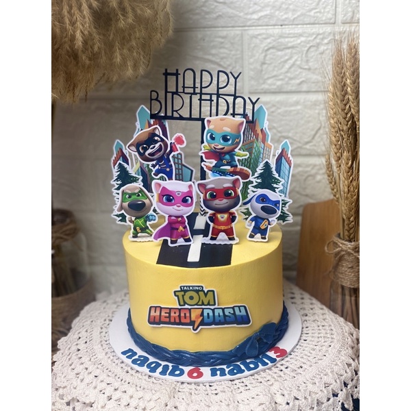 Talking Tom Hero Dash Topper Cake | Shopee Malaysia