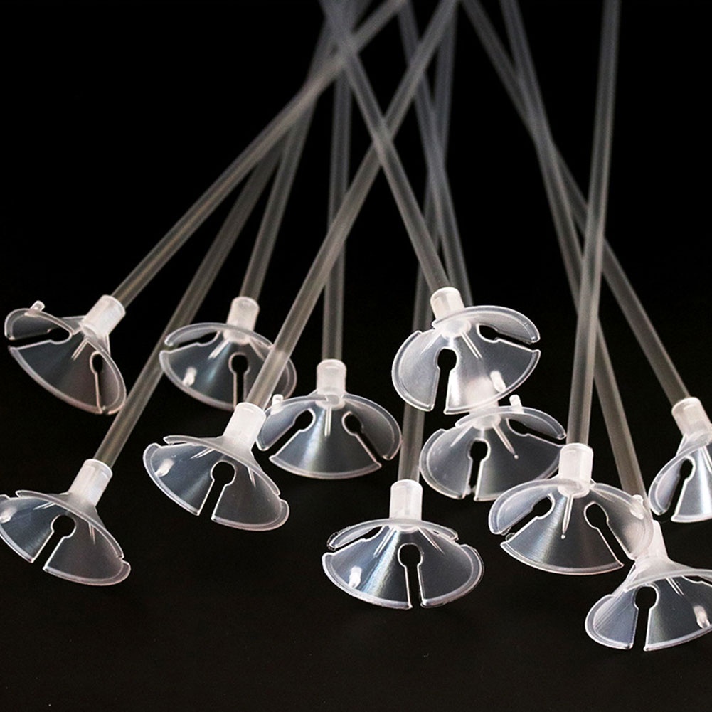 100Set 40cm Latex Balloon Stick Transparent Column PVC Rods for ...