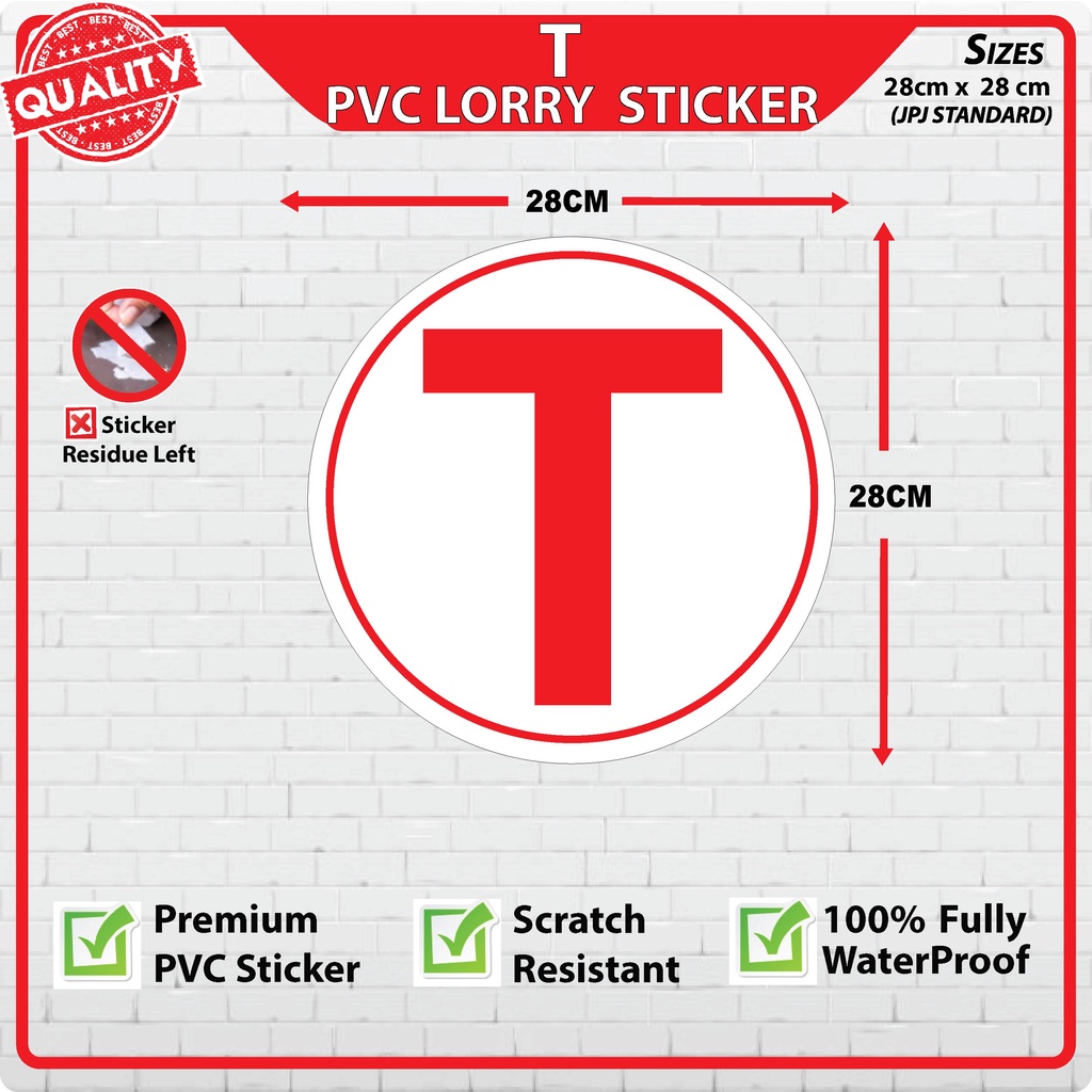 Lorry Sticker KA, T ,C, A JPJ Sticker | Shopee Malaysia