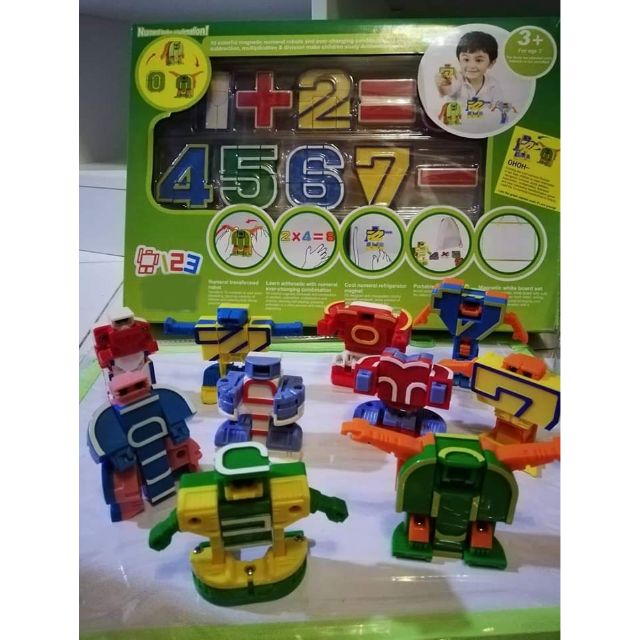 Children educational mathematics toys Number transform Robot magnectic ...