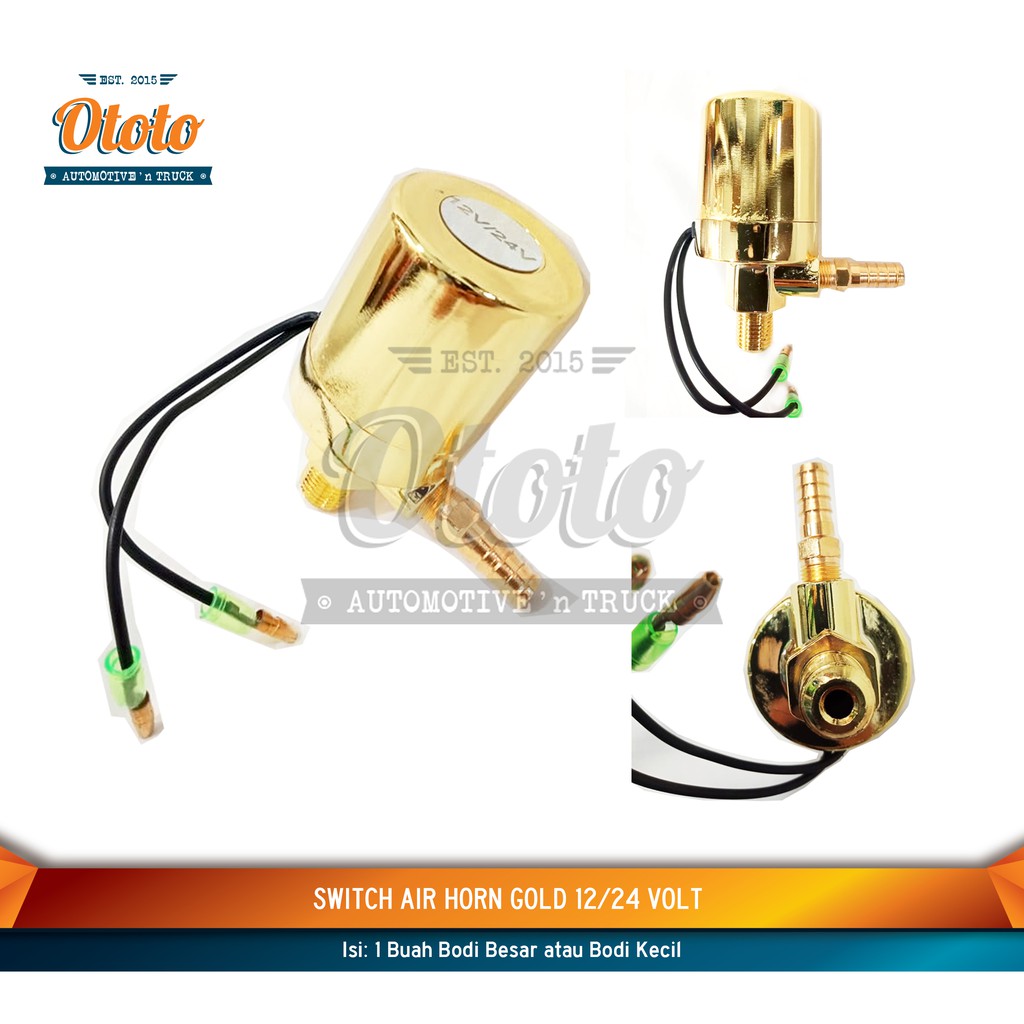 Air Horn Switch GOLD Tube Horn Switch 12V-24V Small Body | Shopee Malaysia