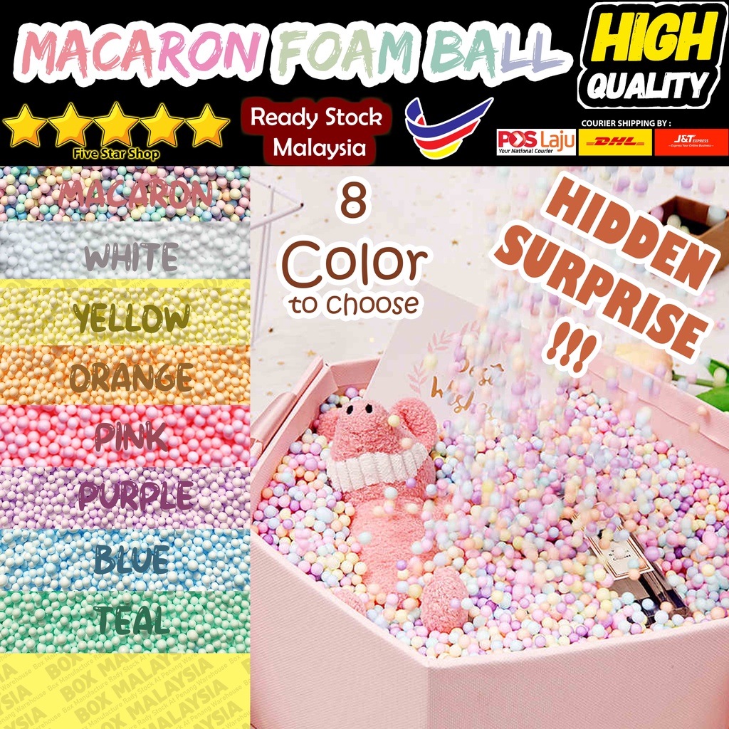 (Clearance) 25g Macaron Mini Foam Ball 8 Colors Styrofoam Polystyrene ...