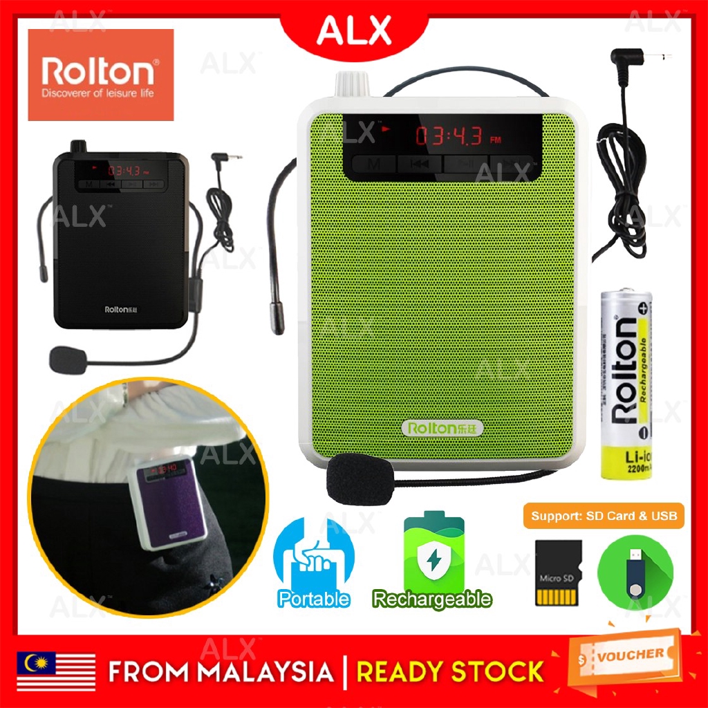 ALX Rechargeable ROLTON K300 Voice Amplifier Speaker Headset Mic for ...