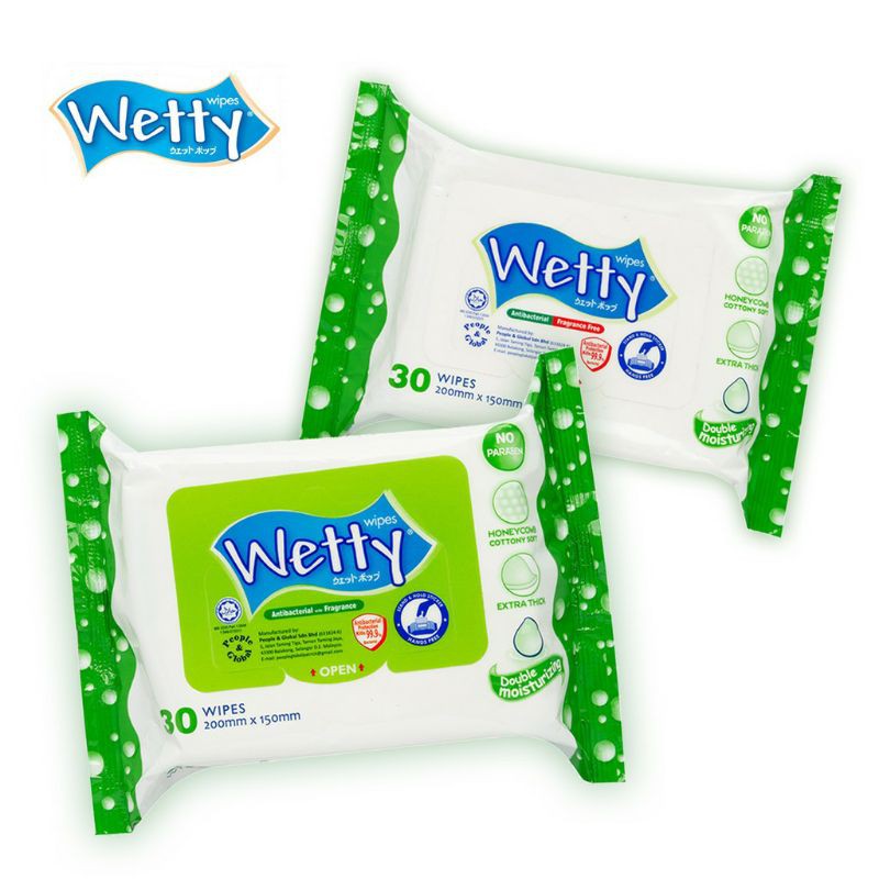 wetty antibacterial wipes tosu basah antibakteria wetty | Shopee Malaysia