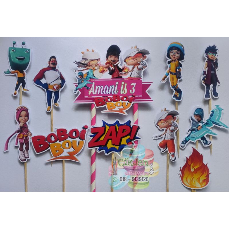BoboiBoy Cake Topper Custom A4 Size READY STOCK | Shopee Malaysia