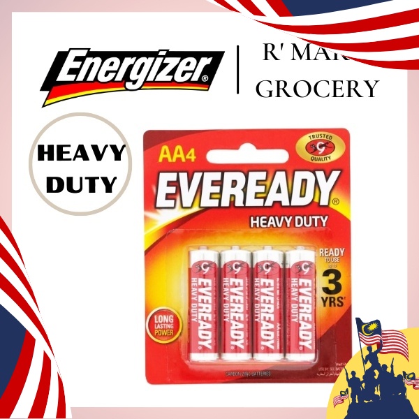 ENERGIZER HEAVY DUTY AA 4PCS / AA BATTERY / EVERYDAY HEAVY DUTY ...