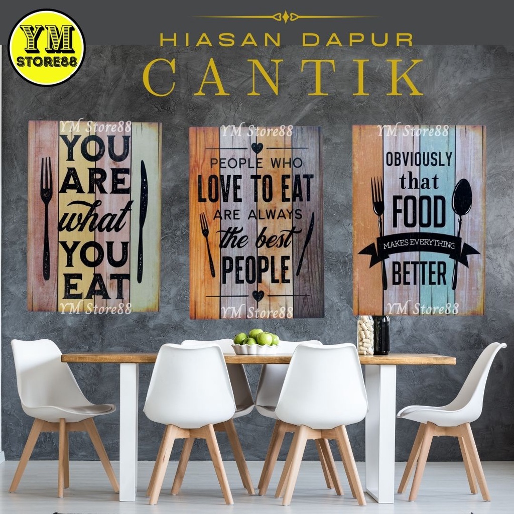 Frame Deko Hiasan Dinding Dapur/ Kitchen Deco Vintage Frame💥READY STOCK ...