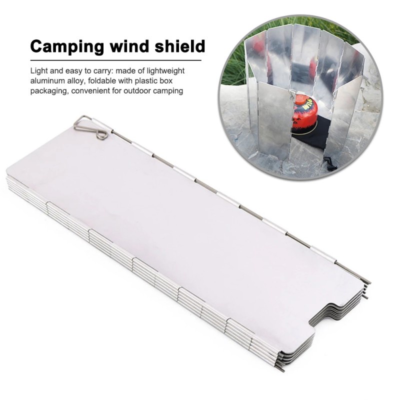 Portable Gas Stove Windshield Outdoor Picnic Wind Deflector 10 Plates ...